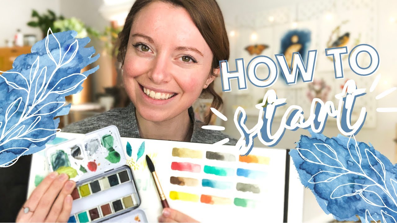 The Very FIRST Watercolor Lesson for Beginners | Watercolor Painting ...